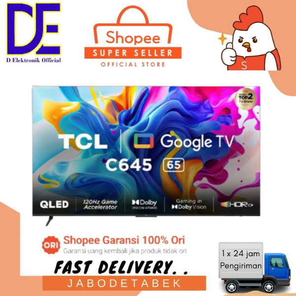 Jual TCL 65C645 QLED 65 inch UHD 4K SMART Google TV Dolby Atmos Android ...