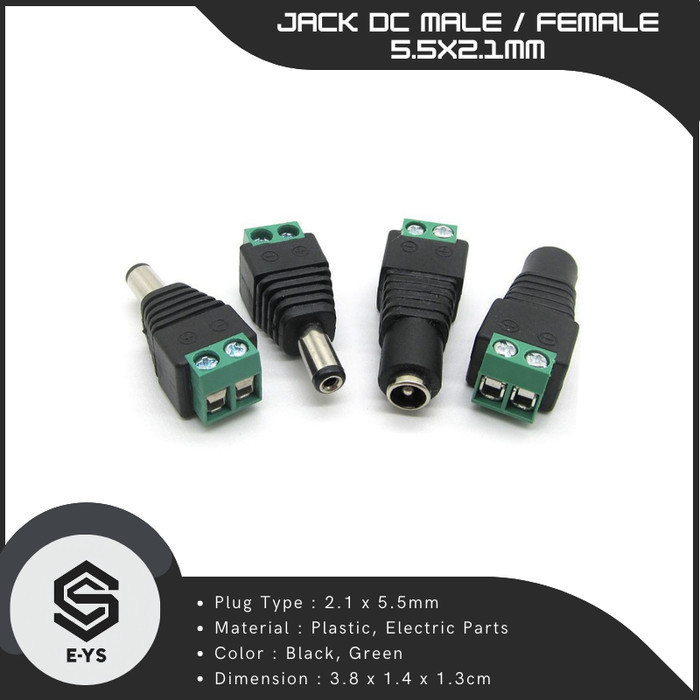 Jual Jack DC – Socket DC Male / Female 5.5x2.1mm | Shopee Indonesia