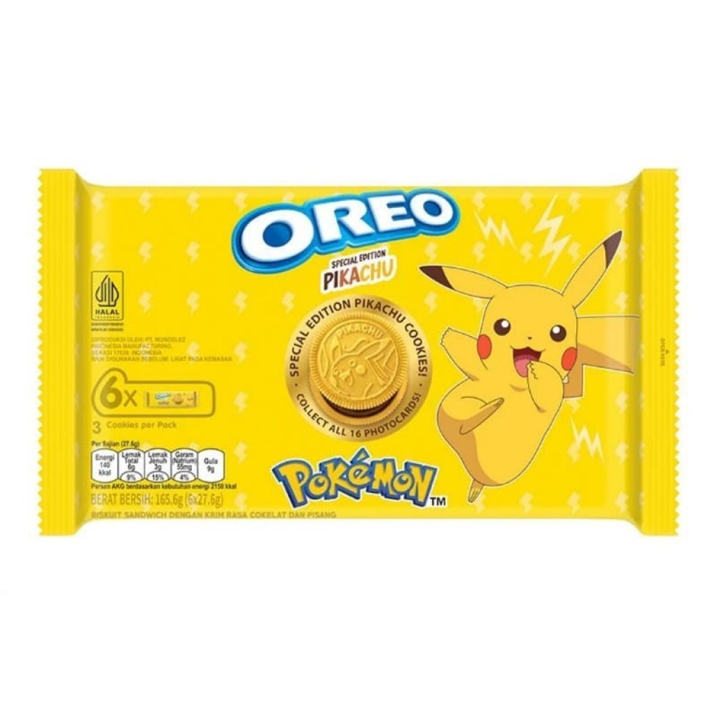 Jual Oreo Pokemon Special Edition Multipack isi 6pak Chocolate Banana ...