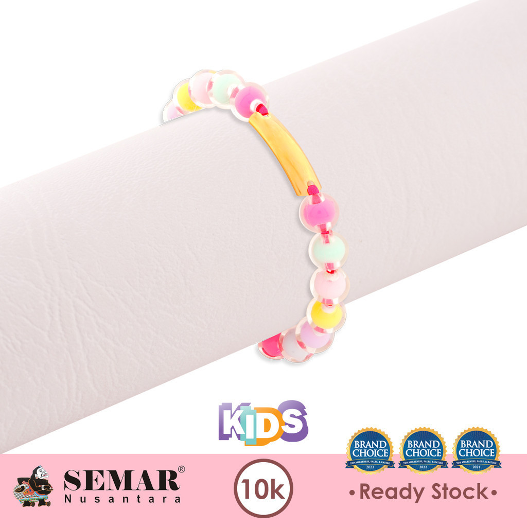 Jual Gelang Emas Tali Plat Engrave Anak Candy Pop Gold 10K Semar ...