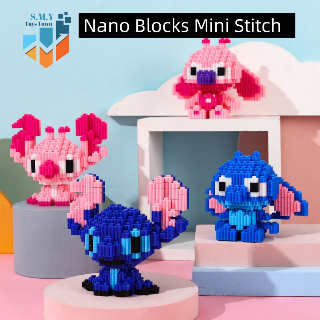 Jual Nano Blocks LILO STITCH Ear Up 3D Model, Mainan Blok Susun, Blok ...