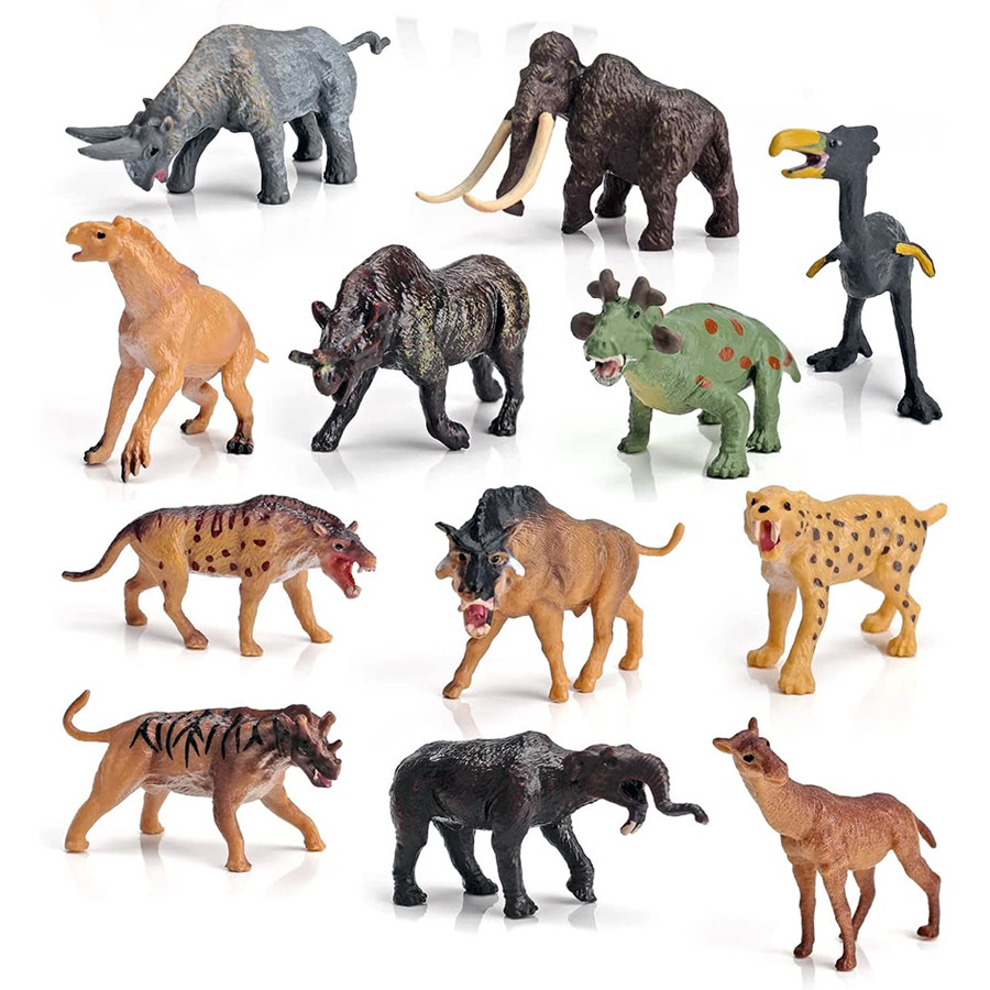 Jual Realistic Mini Prehistoric Wild Animals Figurines Toy Primitive ...