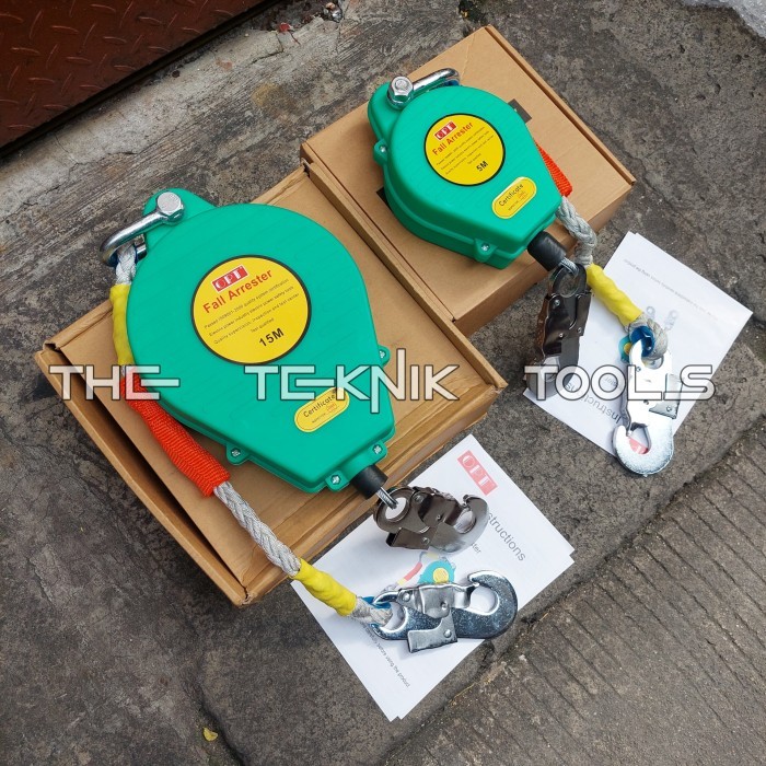 Jual Fall Arrester 5 10 15 20 Meter Retractable Lifeline Safety ...