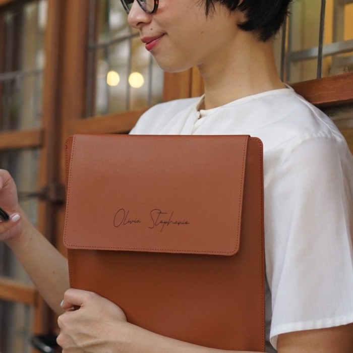 Jual Tas Laptop Sleeve Kulit 14 inch FREE UKIR NAMA // Sleeve Laptop ...