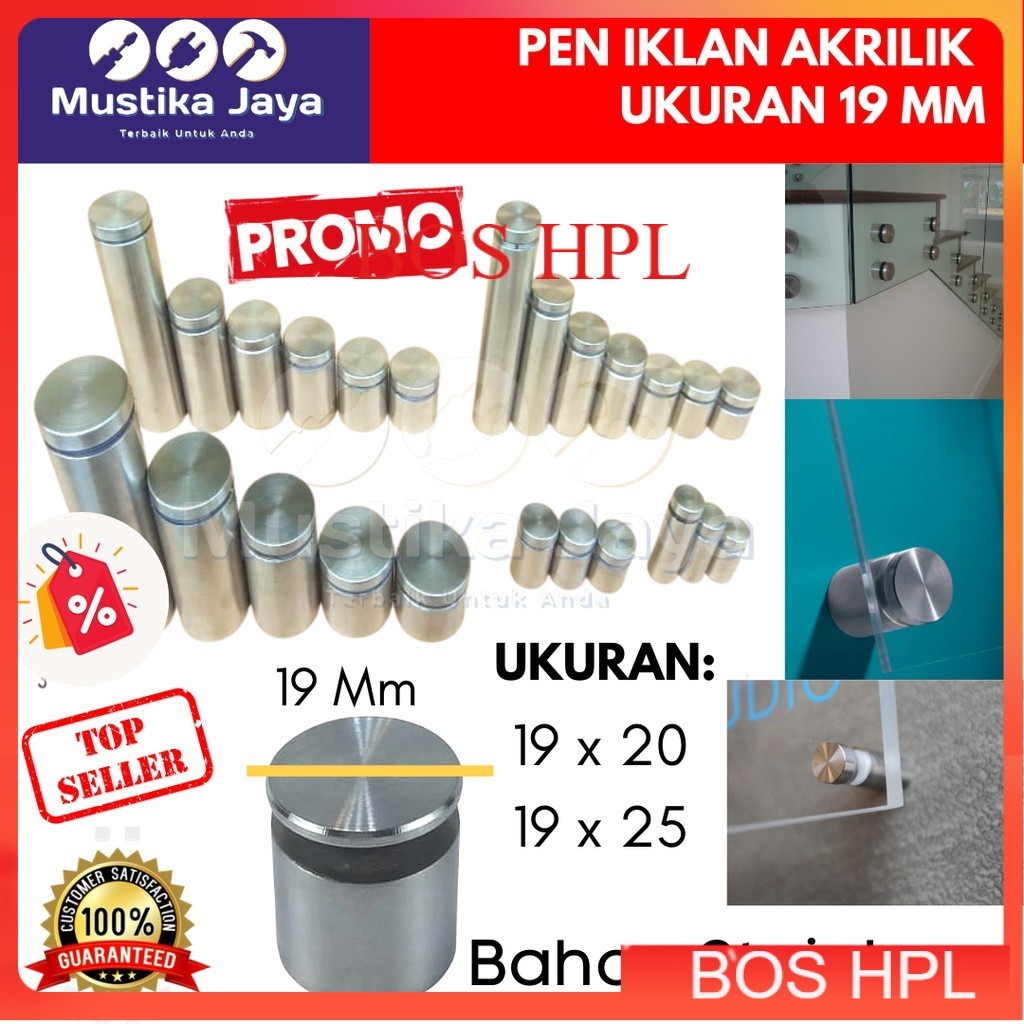 Jual Pen Iklan Akrilik Sign Board Stainless Kaca Baut Papan Akrilik 19 ...