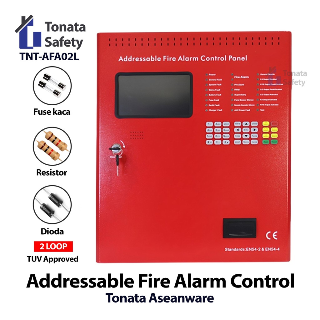Jual Tonata Fire Alarm Control Panel Full MCFA Addressable ASW 2 Loop ...