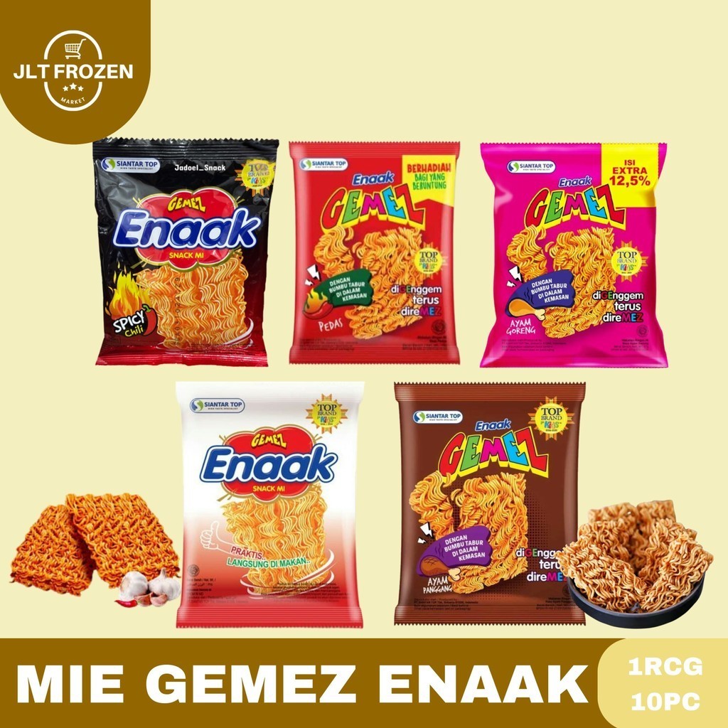 Jual Mie Gemez Enaak / Mie Enaak / Snack Noodles / Snack Mie kering ...
