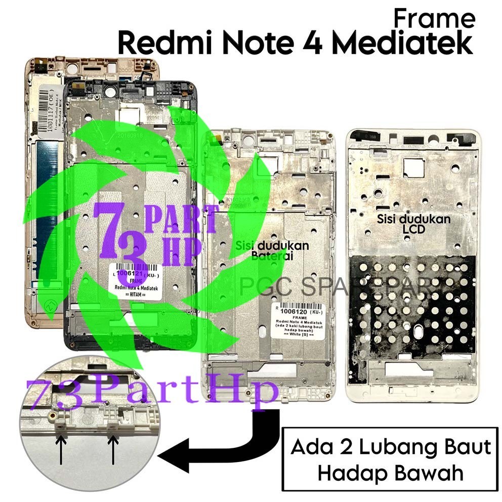 Jual Original Frame Xiaomi Redmi Note 4 Mediatek MTK Deca Core (ada 2 ...