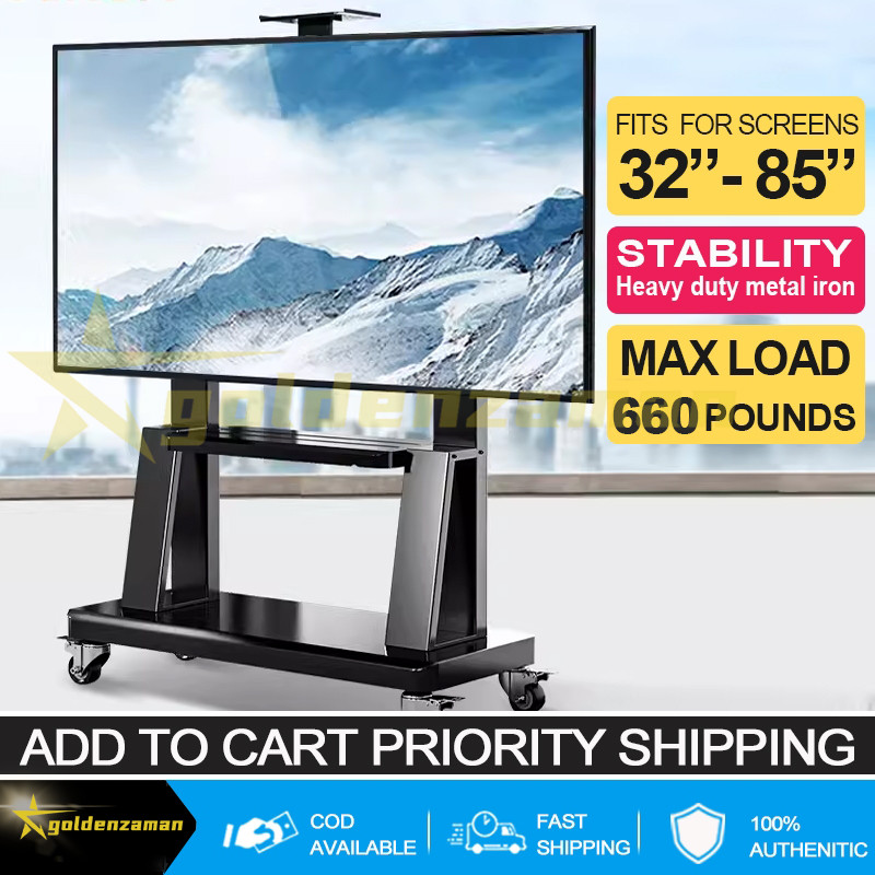 Jual 32-85 Inch Standing Bracket TV Roda Breket TV Berdiri Trolley with ...