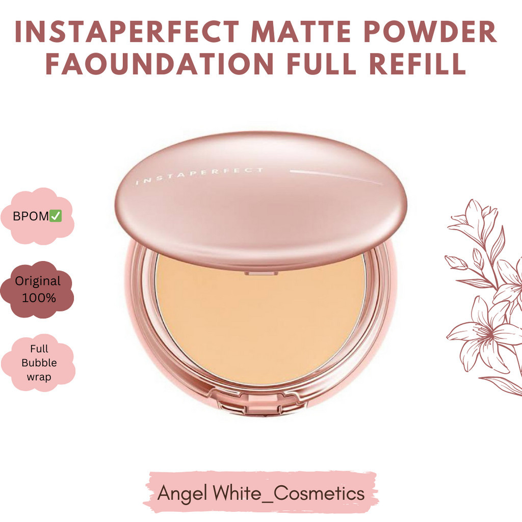 Jual INSTAPERFECT MATTE POWDER FOUNDATION FULL REFILL | Shopee Indonesia