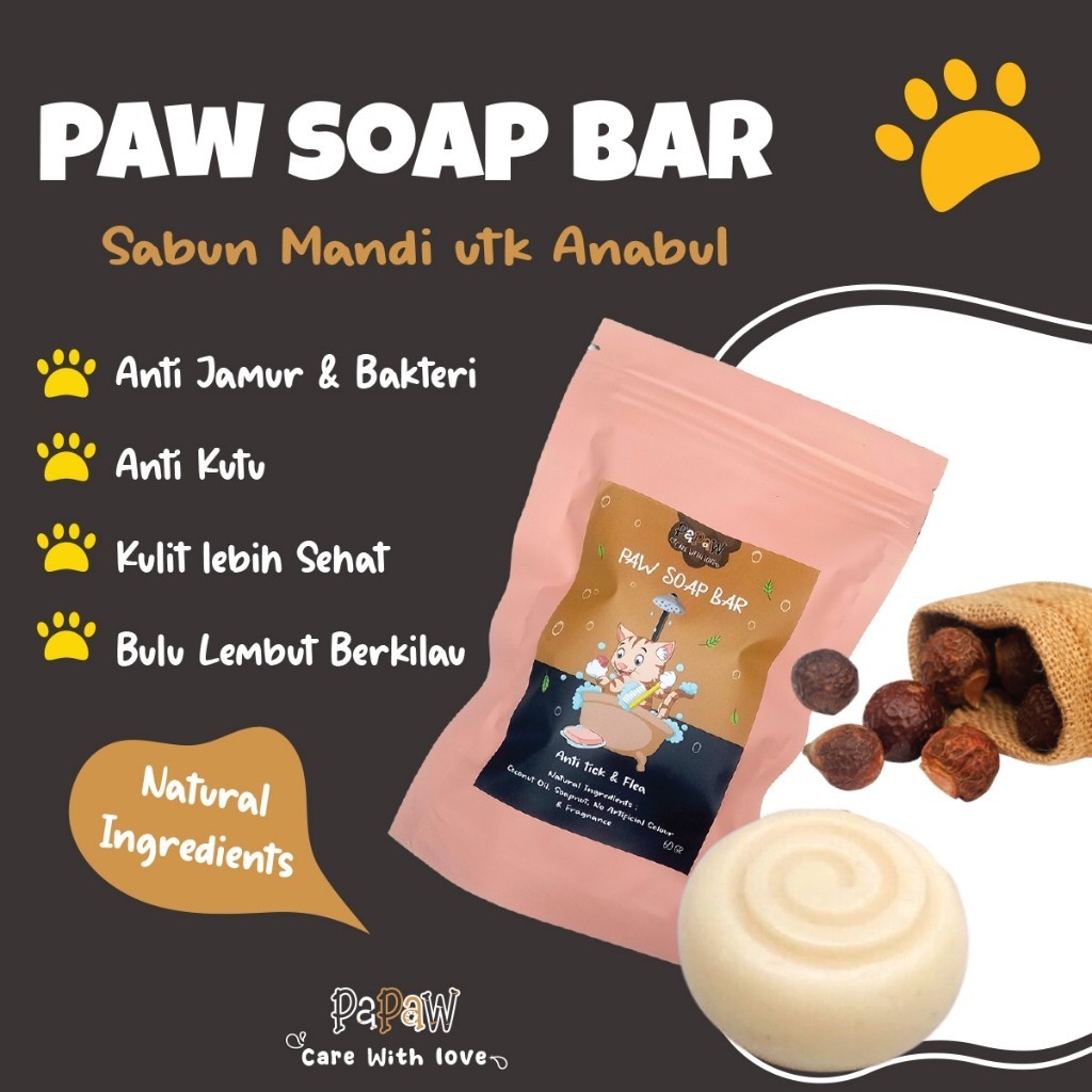 Jual Sabun Deterjen Batang Soap Bar Lerak Untuk Kucing Anjing Anti Tick ...