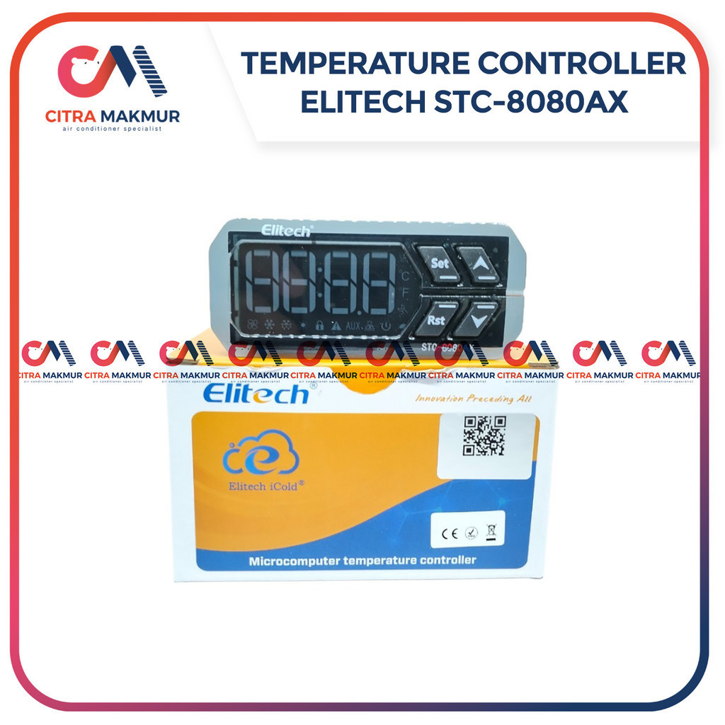 Jual Elitech Temperature Controller Thermostat Kulkas STC 8080 AX 8080AX 1 Sensor Suhu Defrost ...