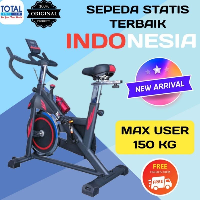 Jual Sepeda Statis Big Spinning Bike TL 8300 Total Fitnes Spin Bike | Shopee Indonesia