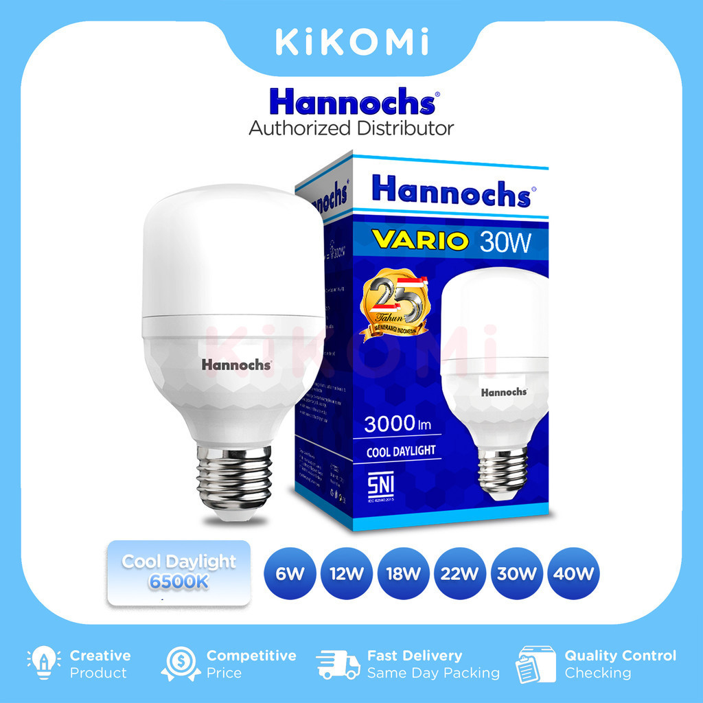 Jual HANNOCHS LAMPU CAPSULE LED VARIO 6W 12W 18W 22W 30W 40W Bohlam Cahaya Putih Super Terang ...