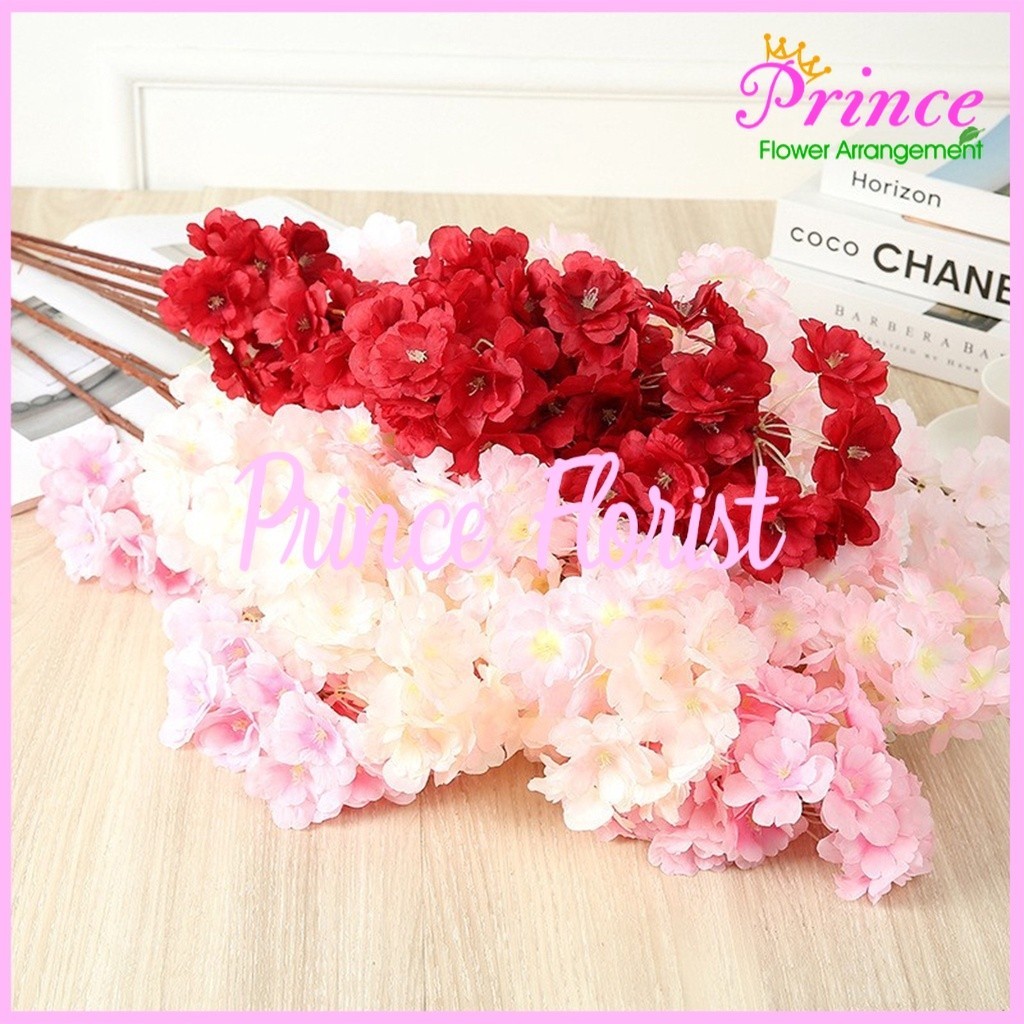 Jual Bunga Cherry Blossom 1 Meter Mei Hua Artificial 1 PCS - Bunga ...