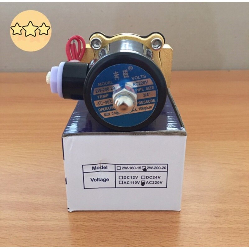 Jual SOLENOID VALVE 2W-200-20 220V 3/4 INC KRAN WATER DN20 2W 200 20 UW ...