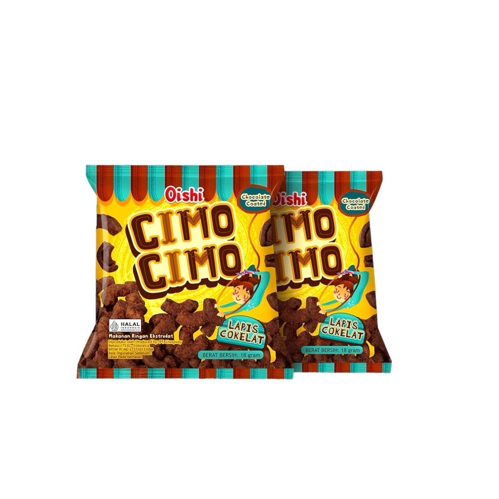 Jual Oishi Cimo Cimo Extrudat Lapis Cokelat - Netto 18ggr | Shopee ...