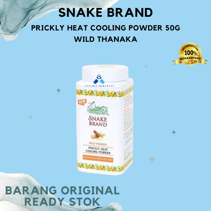 Jual Bedak Snake brand prickly heat cooling powder 50g - Wild Thanaka ...