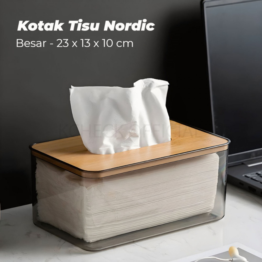 Jual Kotak Tisu Kayu Nordic Minimalist Tissue Box Size 23 x 13 x 10 cm ...