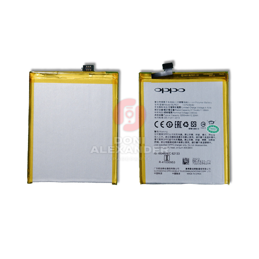 Jual BATERAI BATRE OPPO F3 OPPO F5 BLP-631 ORIGINAL | Shopee Indonesia