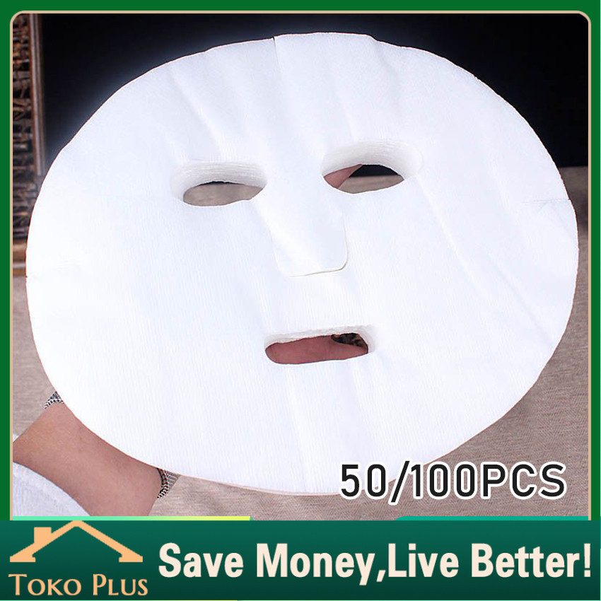 Jual 100Pcs Cotton Sheet Mask MASKER MUKA Topeng / Sheet Mask / Kertas ...