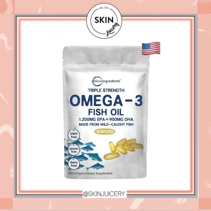 Jual Micro Ingredients OMEGA-3 FISH OIL 300 SOFTGELS | 300 Gel Omega ...