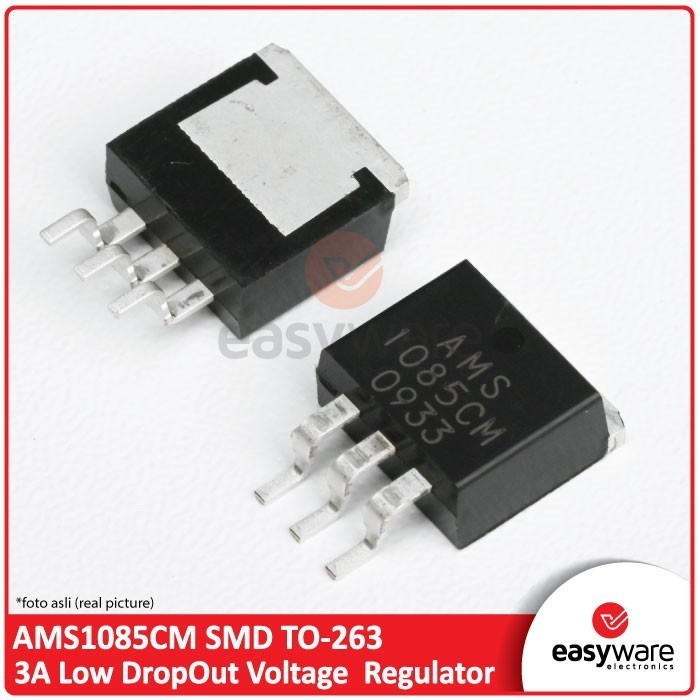 Jual AMS1085CM SMD TO-263 - 3A LDO VOLTAGE REGULATOR - AMS1085 ORIGINAL ...