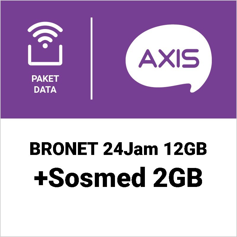 Jual [Eksklusif] Paket Data AXIS BRONET 24 Jam 12GB 60 Hari + Sosmed ...