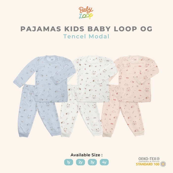 Jual Pajamas Baby Loop OG - Piyama Anak 1-4 tahun- Baby Loop - Blue, 1 ...