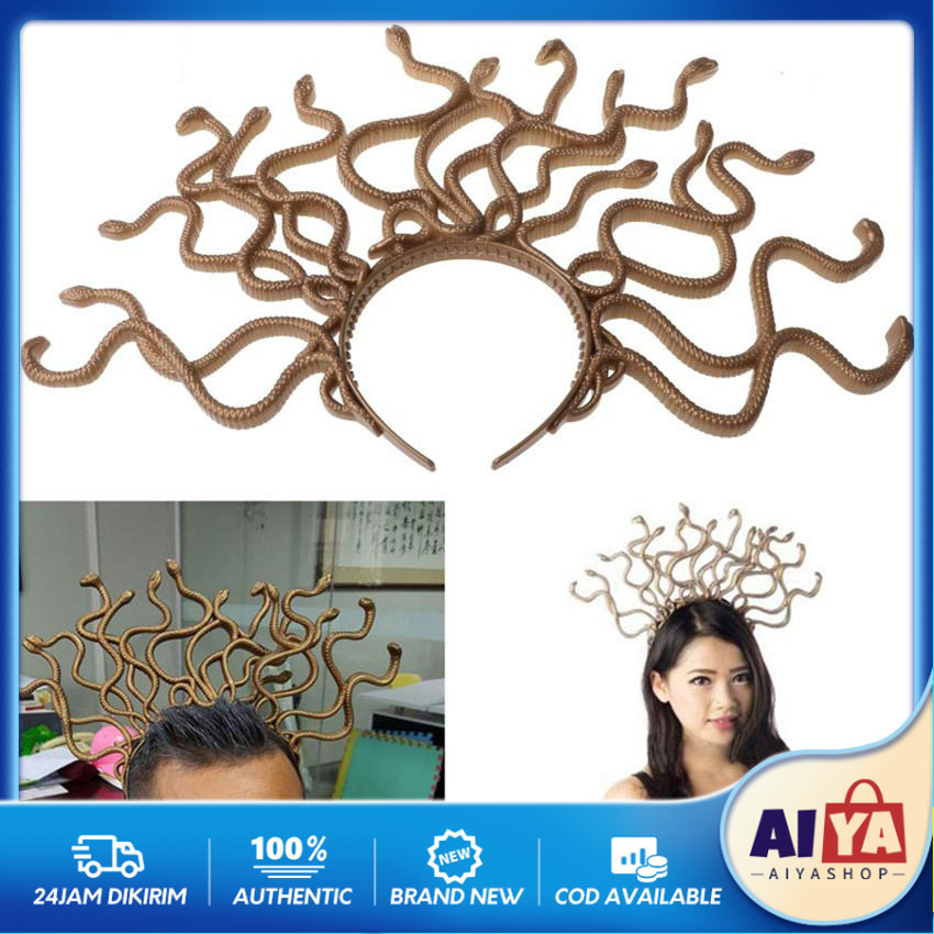 Jual Bando Kepala Ular Medusa Bando Ratu Ular Vintage Headband Cosplay ...