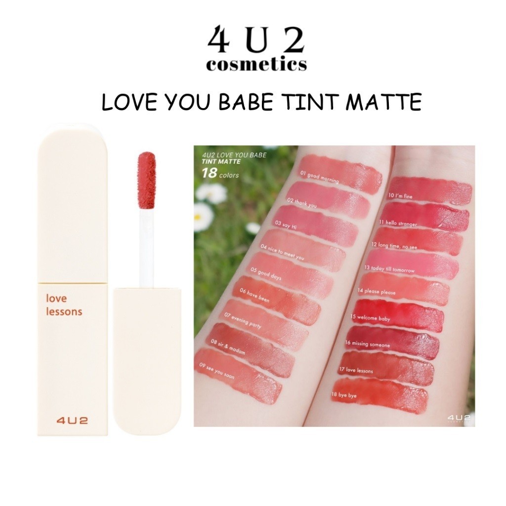 Jual 4U2 LOVE YOU BABE TINT MATTE Lip Tint Original Thailand | Shopee Indonesia