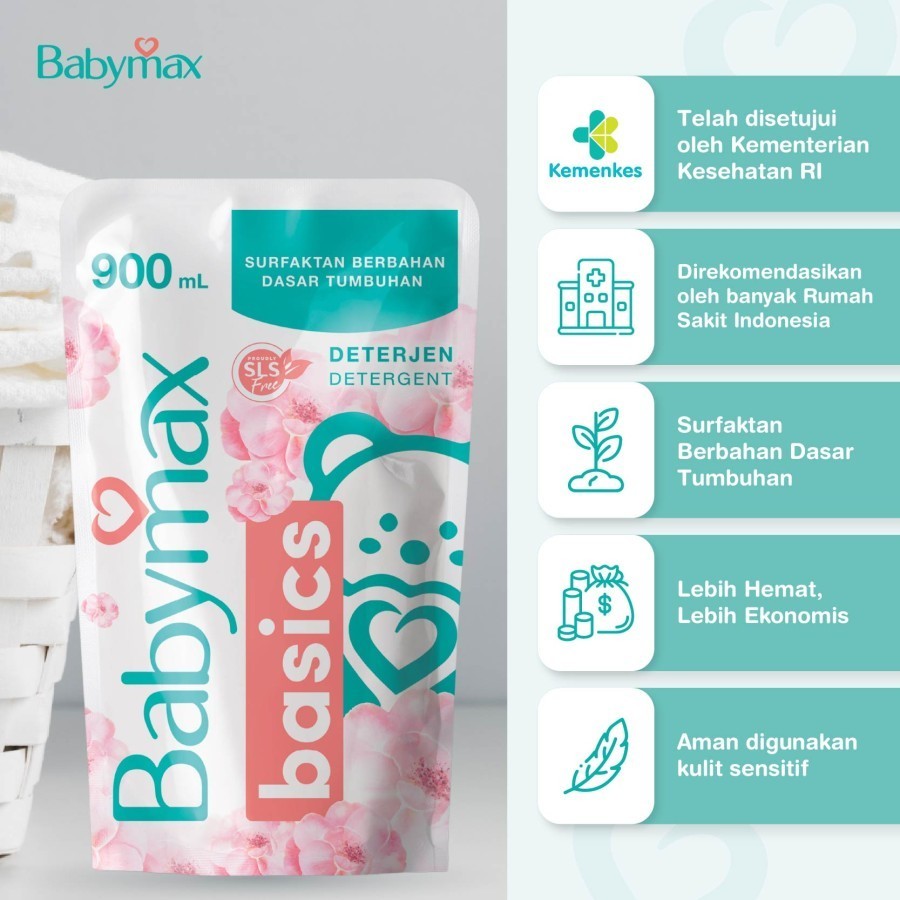 Jual BABYMAX BASIC DETERGENT REFILL 900ML | Shopee Indonesia