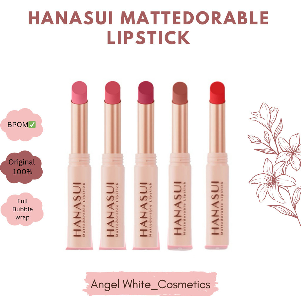 Jual HANASUI MATTEDORABLE LIPSTICK | Shopee Indonesia