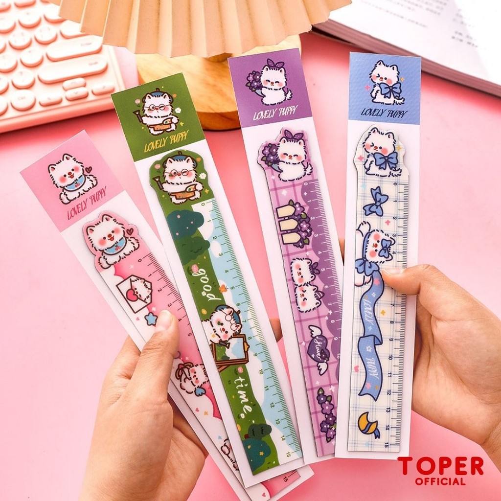 Jual TOPER Penggaris Anak Elastis 15cm Bahan Karet Lentur Flexible ...