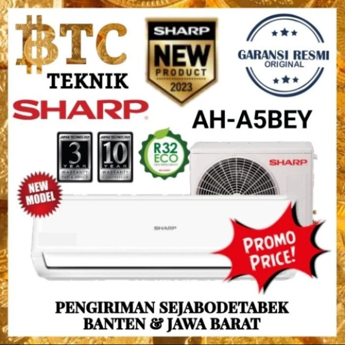 Jual AC SHARP 1/2 PK AH-A5ZCYN LOW WATT A 5 ZCYN+ PASANG INSTALASI - TT UNIT ONLY | Shopee Indonesia