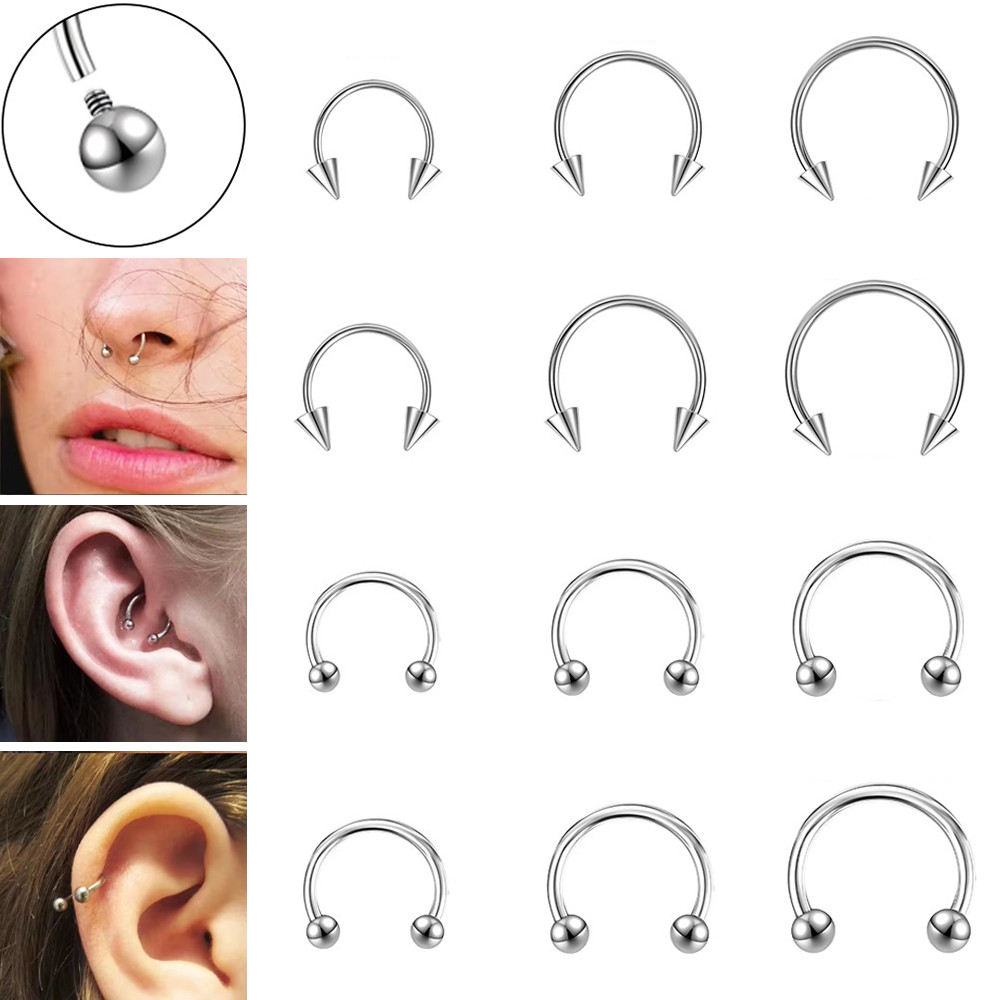 Jual 1 Buah Stainless Steel Anting Ring Piercing 20G/16G Tindik Hidung ...