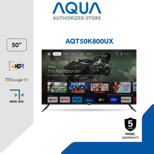 Jual AQUA Google TV 50 Inch AQT50K800UX - 4K UHD | Shopee Indonesia