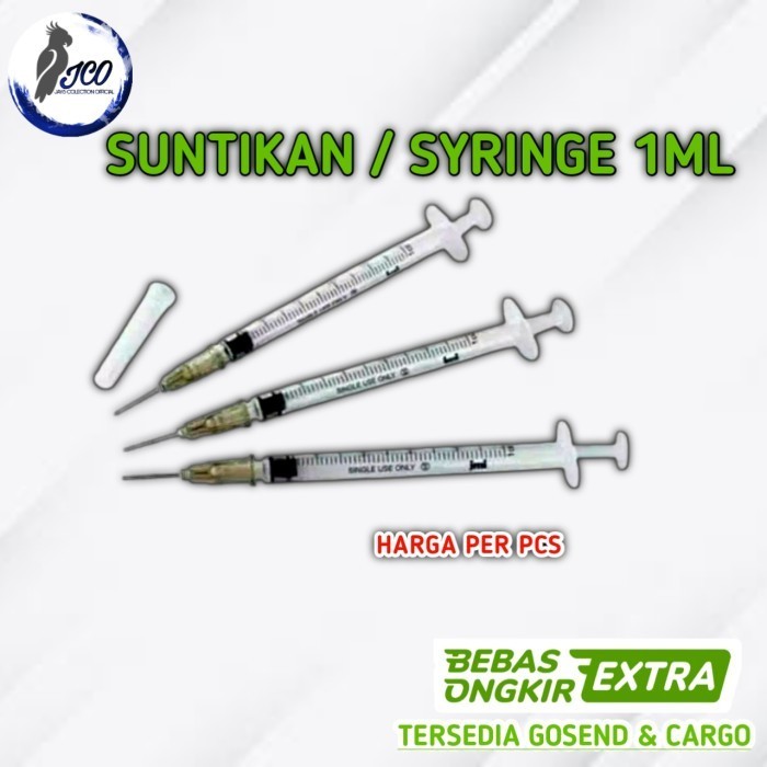Jual ONEMED DISPOSABLE SYRINGE 1 ML SUNTIKAN OBAT HEWAN 1CC SUNTIKAN 1 CC | Shopee Indonesia