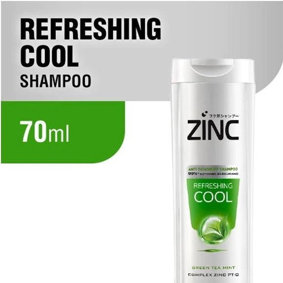 Jual Zinc Shampoo Refreshing Cool Botol 70ml 1010199 sampo | Shopee ...