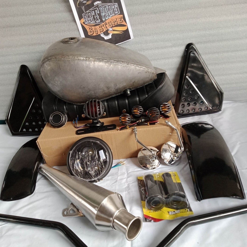 Jual [GM] Paket Tangki Steet Harley Custom Bahan Pnp Megapro GL CB ...