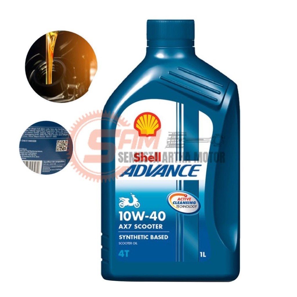 Jual Oli Shell Advance Scooter Matic AX7 10W40 Motor Matik Nmax New PCX ...
