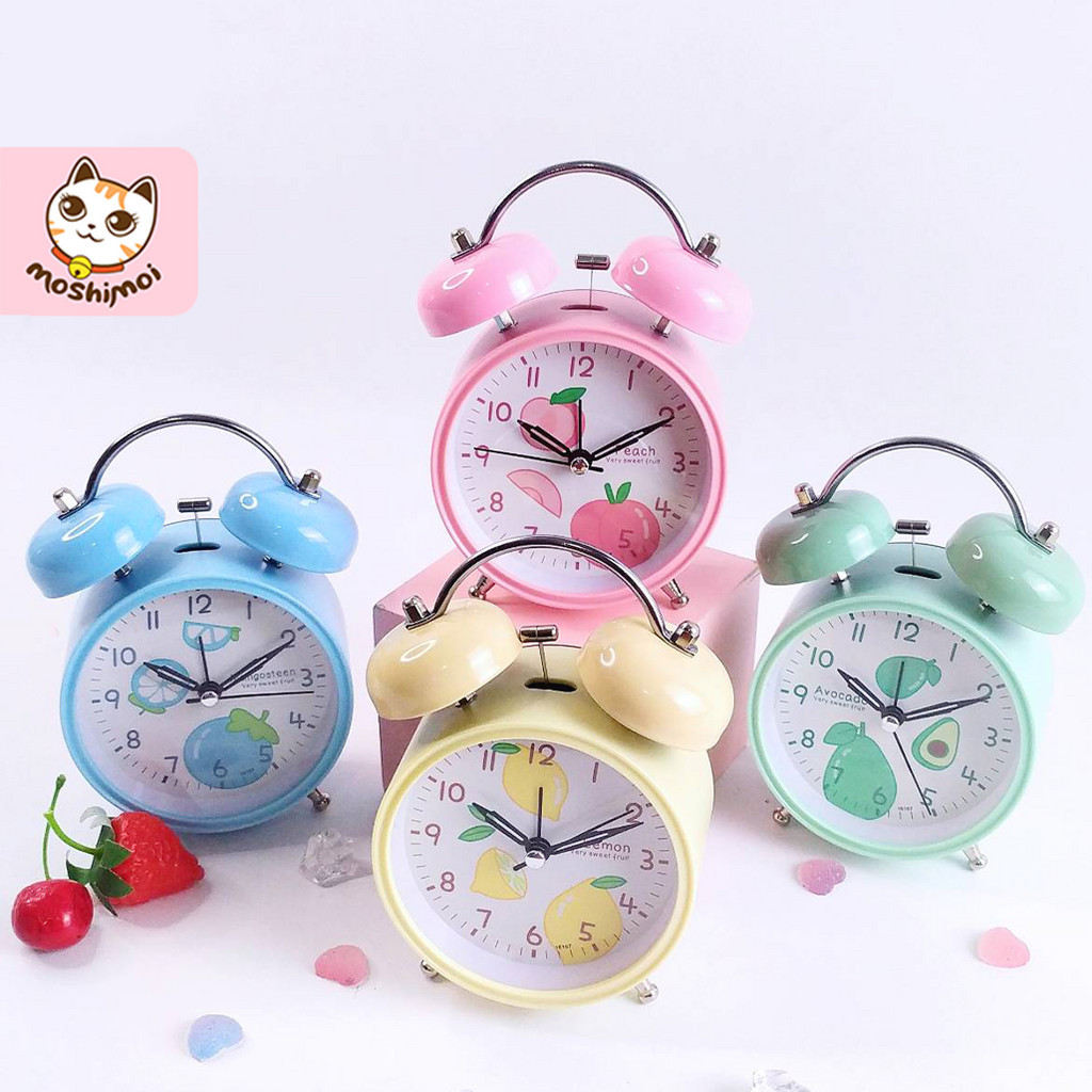 Jual Jam Alarm Klasik / Jam Weker Klasik / Jam Meja Estetik Buah Dan ...
