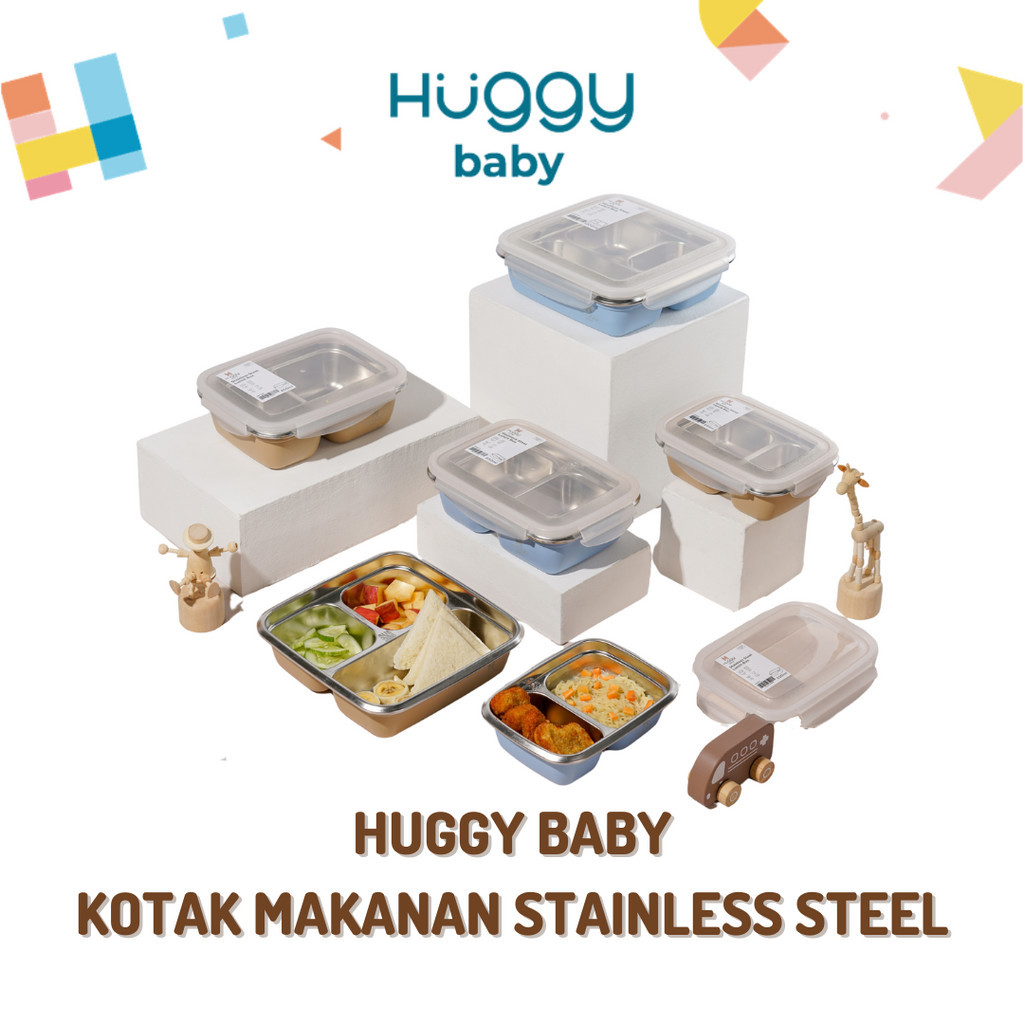 Jual Huggy Baby Stainless Steel Lunch Box | Kotak Makan Anak Bayi Besi ...