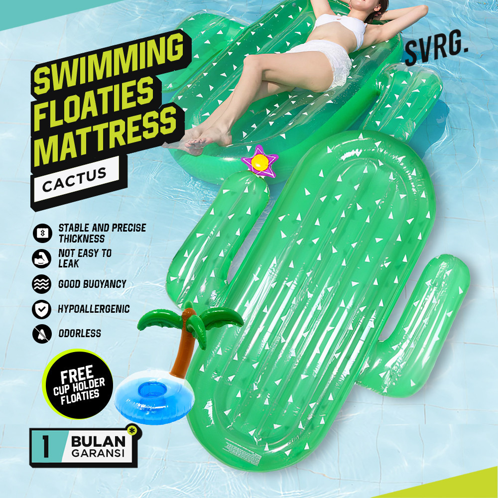 Jual SVRG. Swimming Floaties Cactus Mattress (FREE CUP HOLDER) - Kasur ...