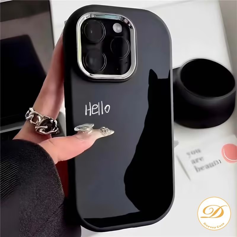 Jual Casing Warna Hitam Solid Halo Alfabet Bahasa Inggris Sederhana ...