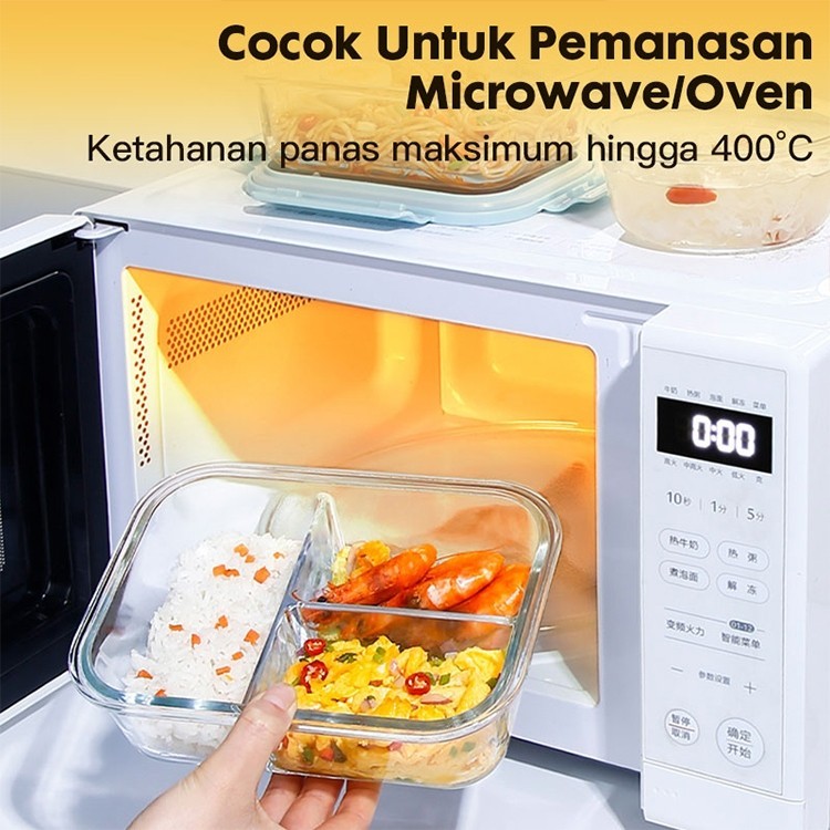 Jual Eatkit Kotak Bekal Kaca 1000ml Lunch Box Microwaveable Tempat ...