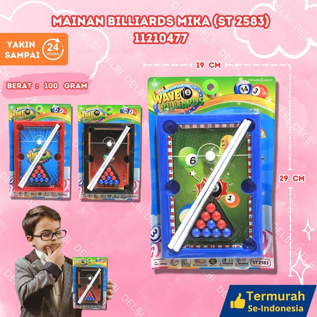 Jual ( BISA COD ) PROMO Mainan Anak Billiards Set / Mainan Bola Sodok ...