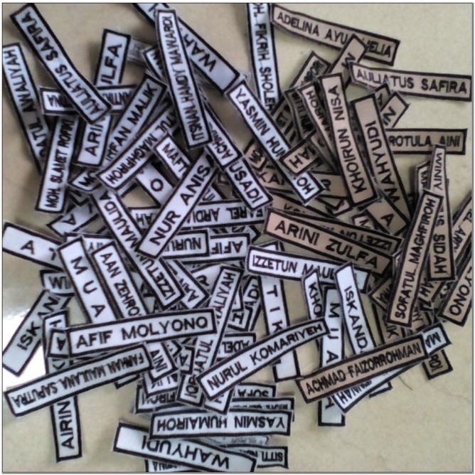 Jual [1 HARI JADI] Bordir Nama // Bordir Nama Custom // Nama Dada ...