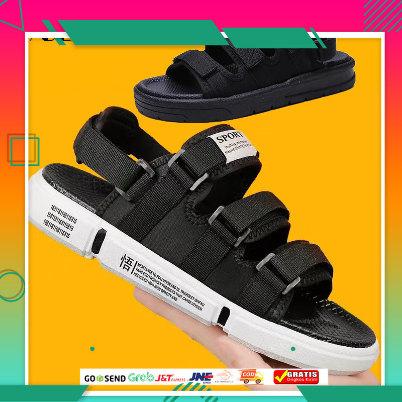 Jual PROMO 2024 - [Krim Hari Ini & COD] Sandal Pria Tali BeIakang Yang ...