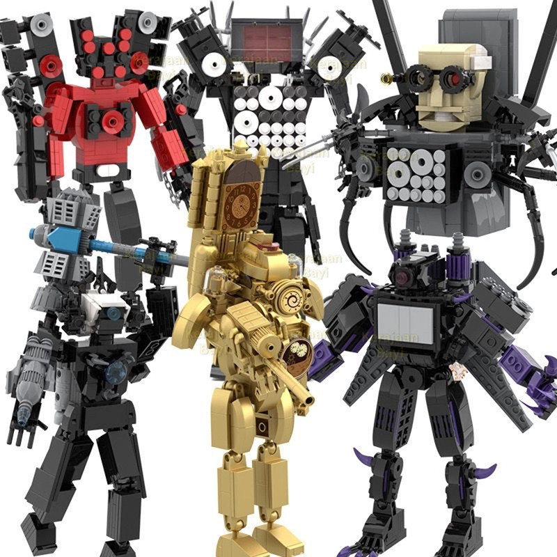 Jual new Moc Skibidi Toilet Titan King Monitor Model Building Blocks ...